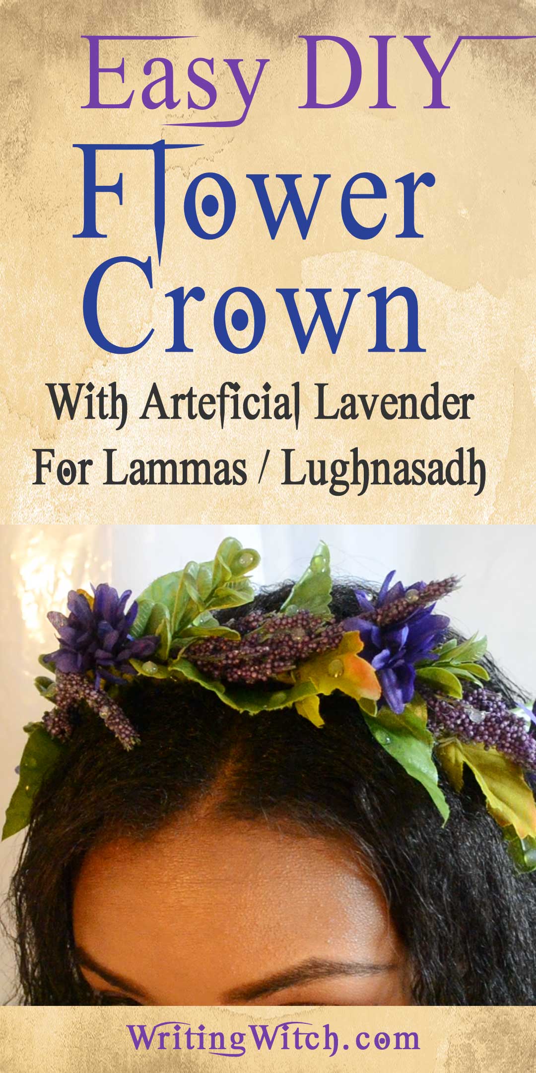 DIY Lavender Crown Tutorial For Harvest Season – The Writing Witch